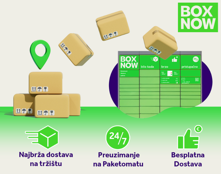 Novi način dostave - BOXNOW dostava na paketomat!